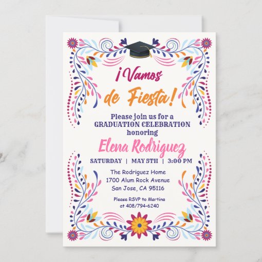 Fiesta Mexican Graduation Invitation | Zazzle