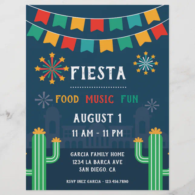 Fiesta Party Celebration Flyer | Zazzle