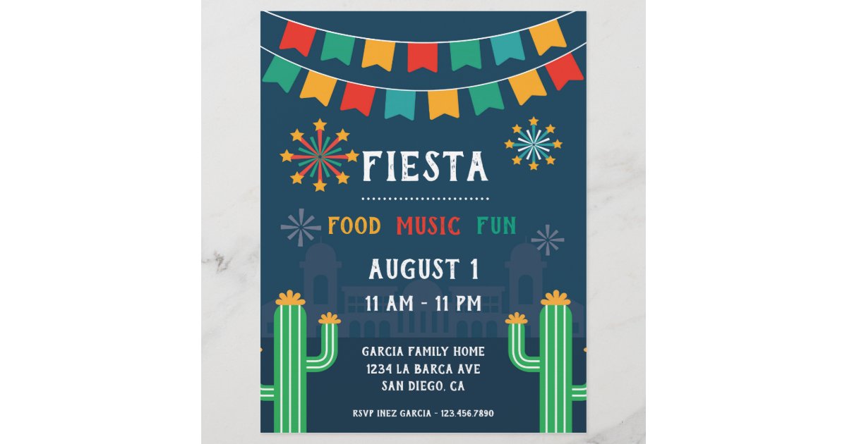 Fiesta Party Celebration Flyer | Zazzle