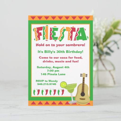 Fiesta Party Invitation | Zazzle