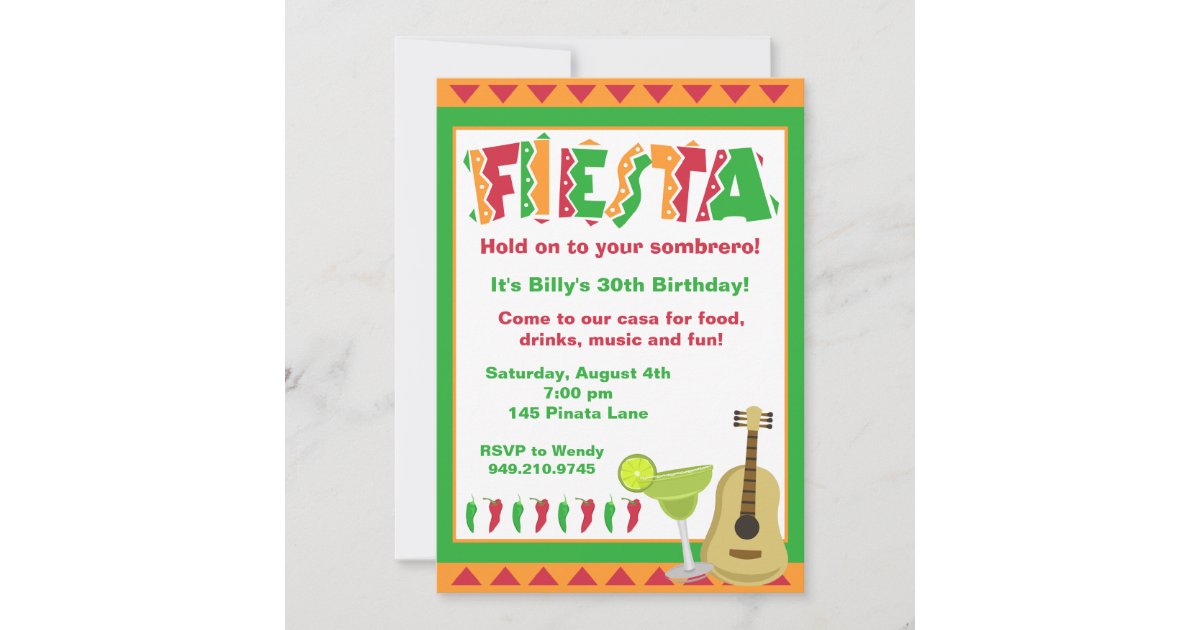 Fiesta Party Invitation | Zazzle
