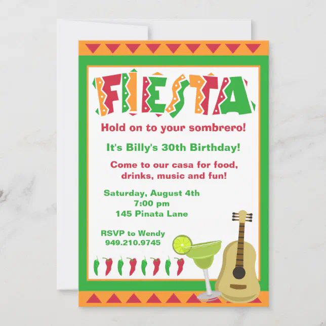 Fiesta Party Invitation | Zazzle