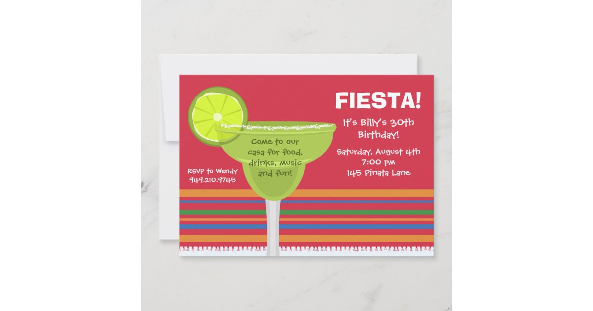 Fiesta Party Invitation w/matching Envelopes | Zazzle
