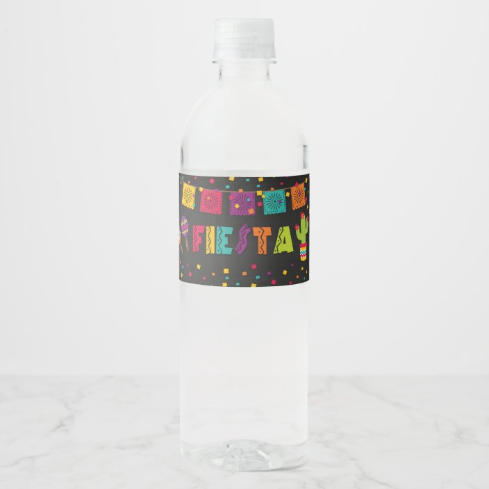 Fiesta Party Water Bottle Label | Zazzle.com
