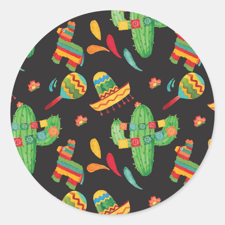 Fiesta Pattern Sticker | Zazzle