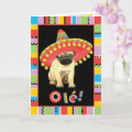 Fiesta Pug Card | Zazzle