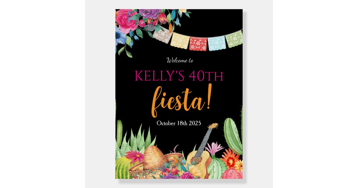 Fiesta, Surprise Birthday, Mexican Fiesta, Any Age Foam Board | Zazzle