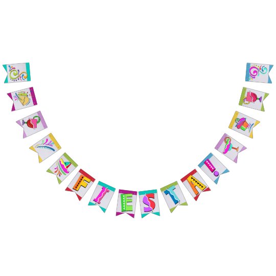 FIESTA Swallowtail Pennant Banner | Zazzle.com