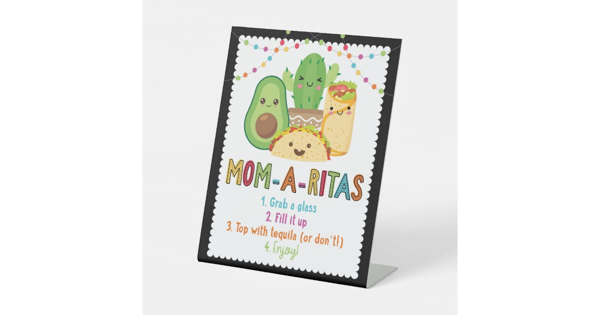 Fiesta Taco Baby Shower Mom A Rita Sign | Zazzle