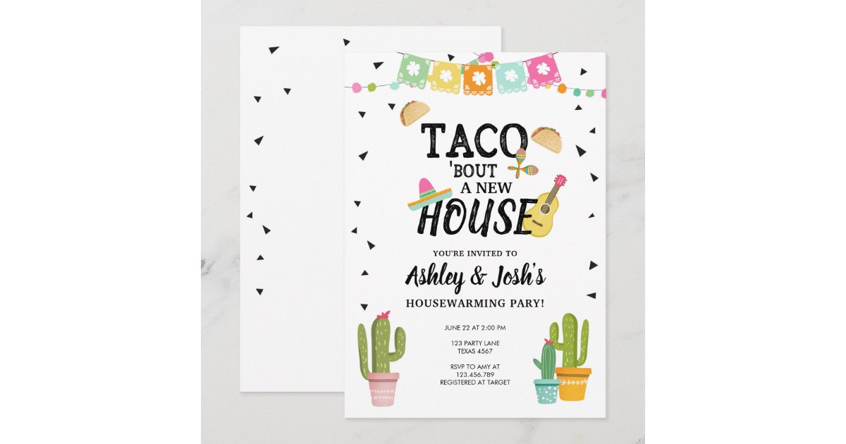 Fiesta Taco Bout A New House Housewarming Party Invitation | Zazzle