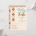Fiesta Terracotta Desert Print 30th Birthday Party Invitation | Zazzle