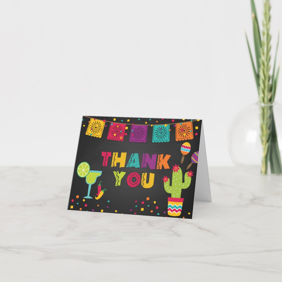 Fiesta Thank You Card | Zazzle