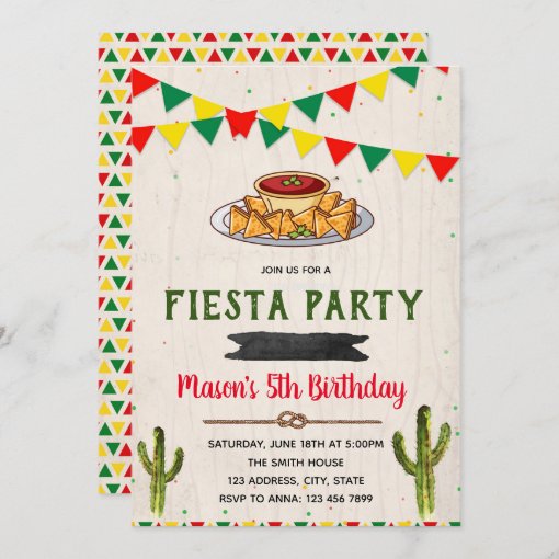 Fiesta theme birthday invitation | Zazzle