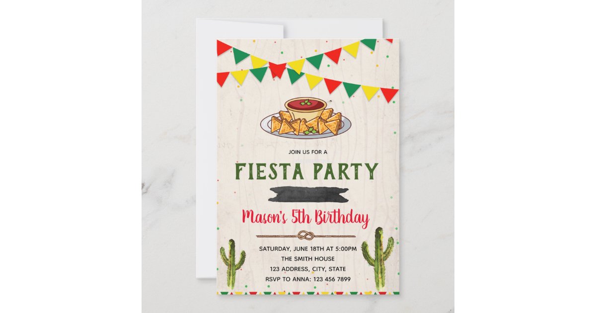Fiesta theme birthday invitation | Zazzle