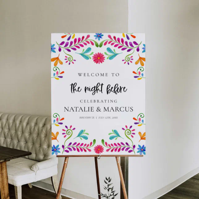 Fiesta Theme Rehearsal Dinner Welcome Sign | Zazzle