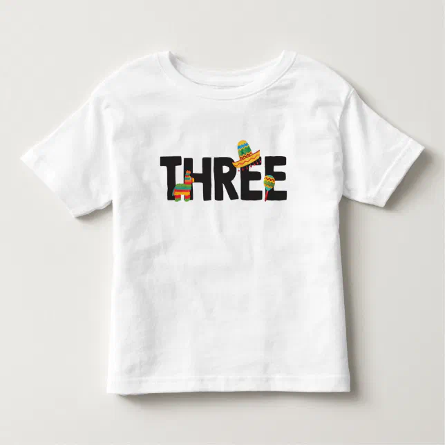 Fiesta Third Birthday Shirt | Zazzle