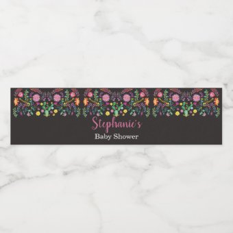 Fiesta Water Bottle Labels Mexican Water Bottle | Zazzle