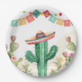 Fiesta Watercolor Cactus Mexican Party Succulent Paper Plates | Zazzle
