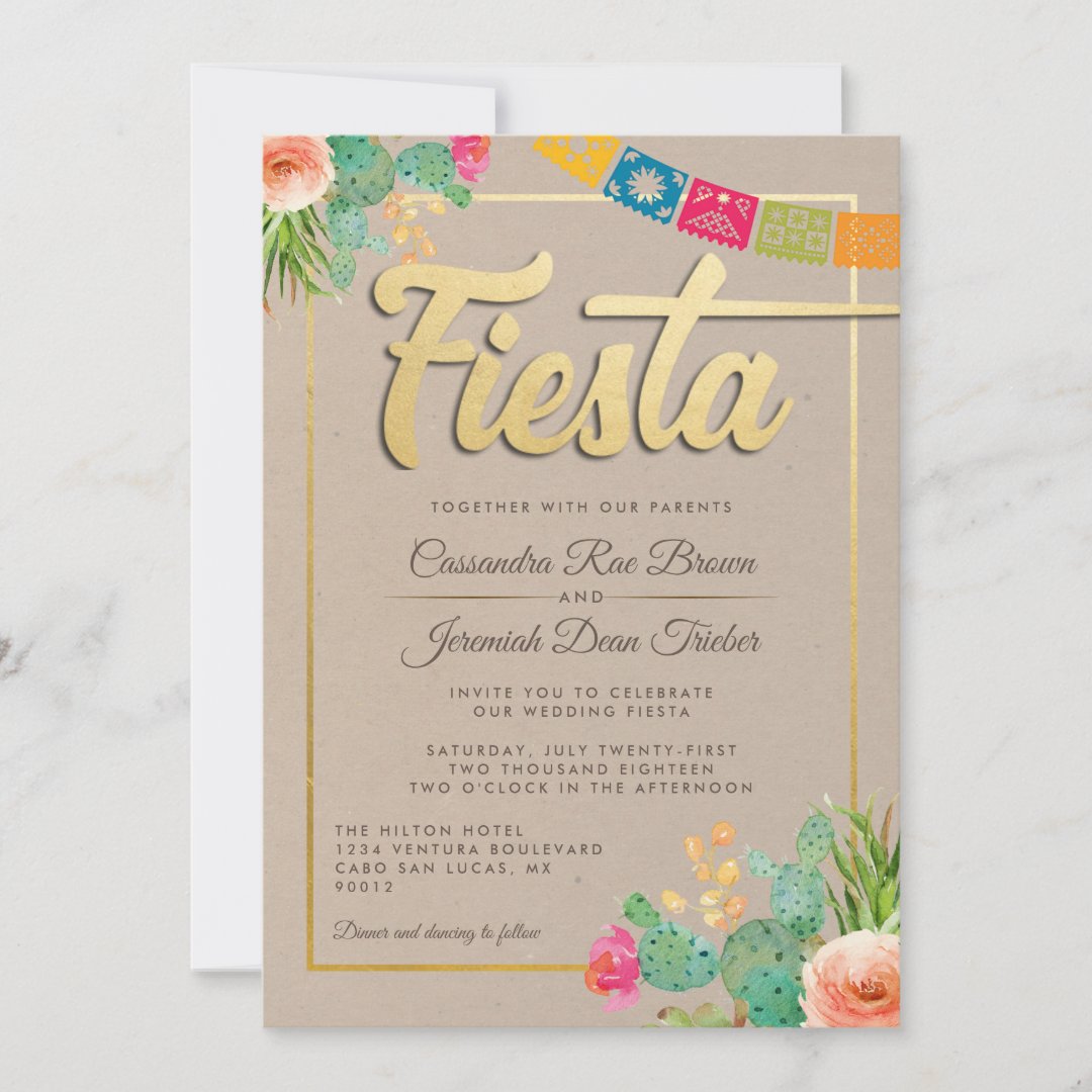 Fiesta Wedding Invitation | Zazzle