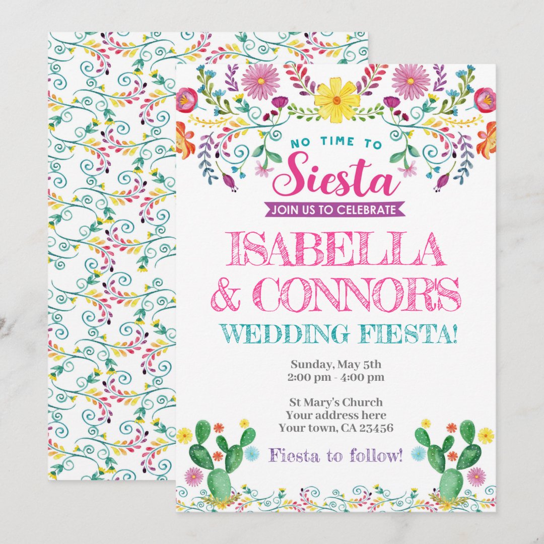 Fiesta Wedding Invitation | Zazzle
