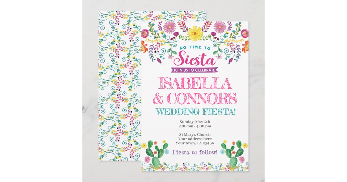 Fiesta Wedding Invitation | Zazzle