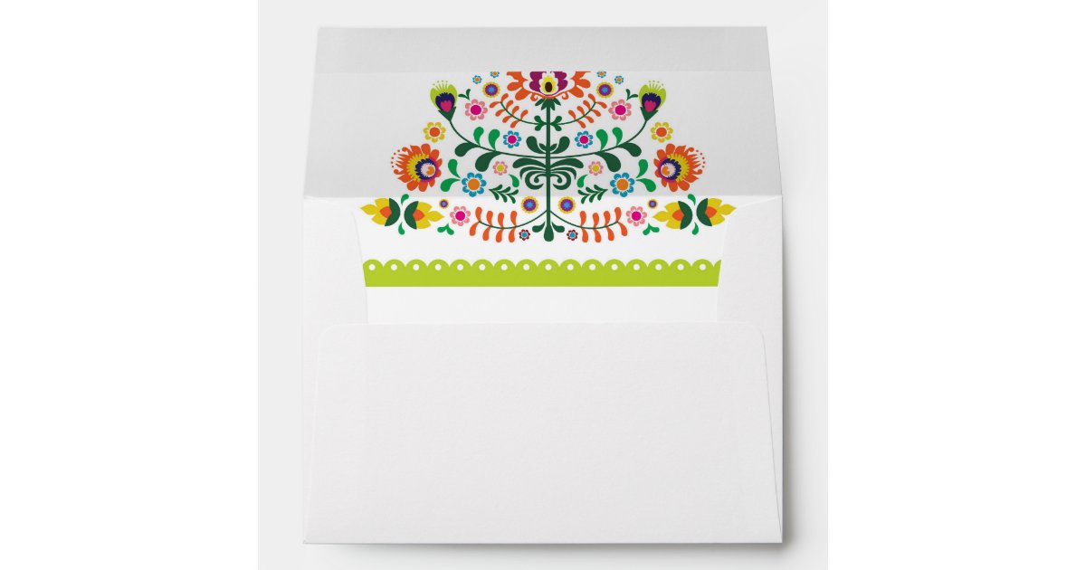 Fiesta Wedding Invitation Mexican Envelopes | Zazzle