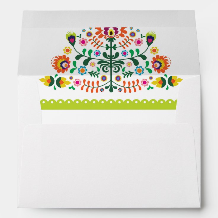 Fiesta Wedding Invitation Mexican Envelopes | Zazzle