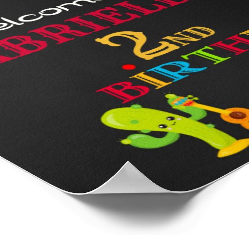 Fiesta welcome party sign 1st First fiesta poster | Zazzle