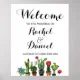Fiesta Welcome Poster Wedding Mexico Cactus Poster | Zazzle