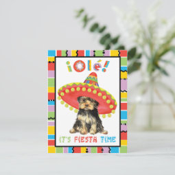 Fiesta Yorkie Invitation | Zazzle