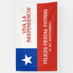 Fiestas Patrias Independence Day Chile Flag Banner | Zazzle