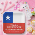 Fiestas Patrias Independence Day Chile Flag Paper Plates | Zazzle