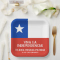 Fiestas Patrias Independence Day Chile Flag Paper Plates | Zazzle