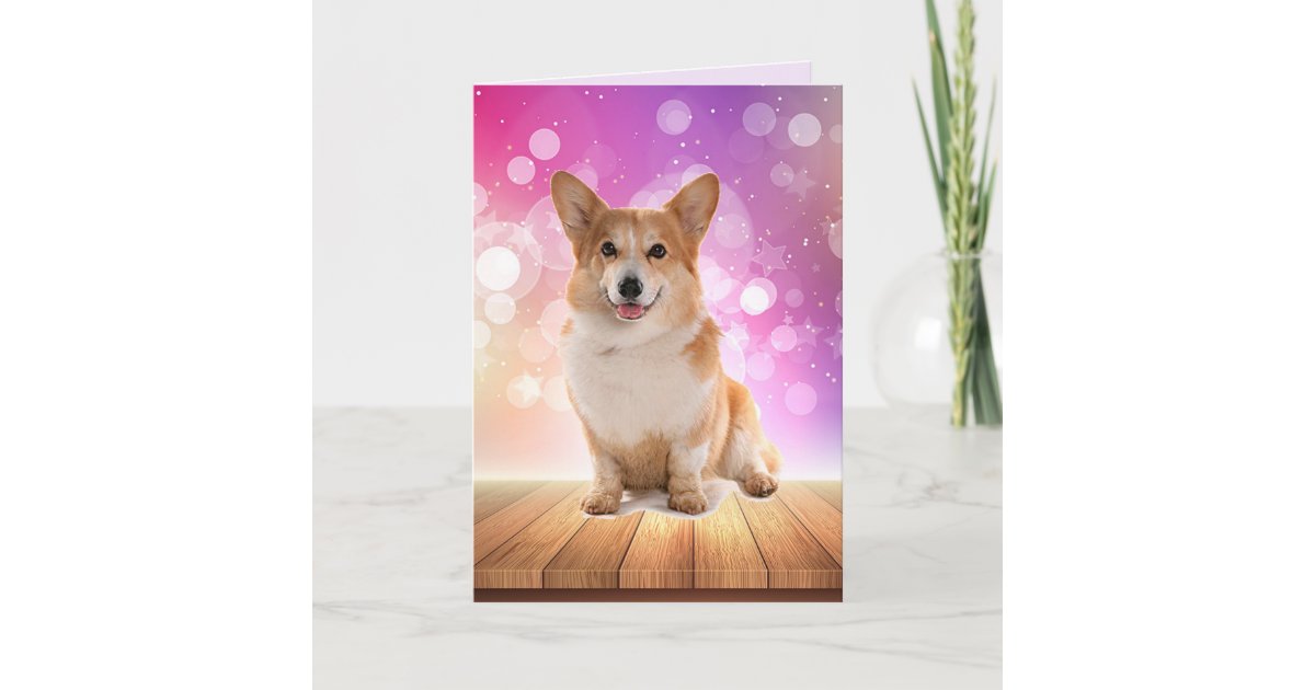 Fifty And Fabulous Corgi Birthday Card | Zazzle