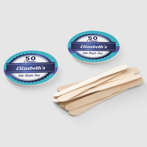 Fifty and Fabulous Funny Menopause Hot Flash Fan | Zazzle