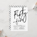 Fifty Five | Modern 55th Birthday Party Invitation | Zazzle