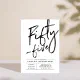 Fifty Five | Modern 55th Birthday Party Invitation | Zazzle