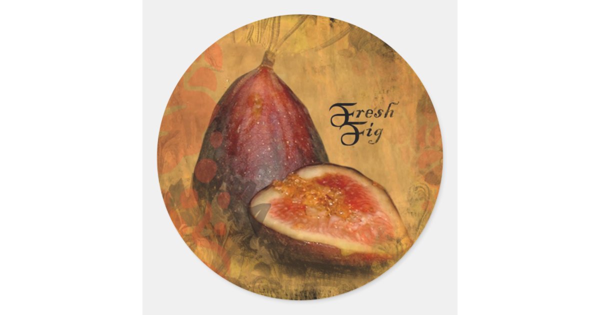 Fig Classic Round Sticker | Zazzle