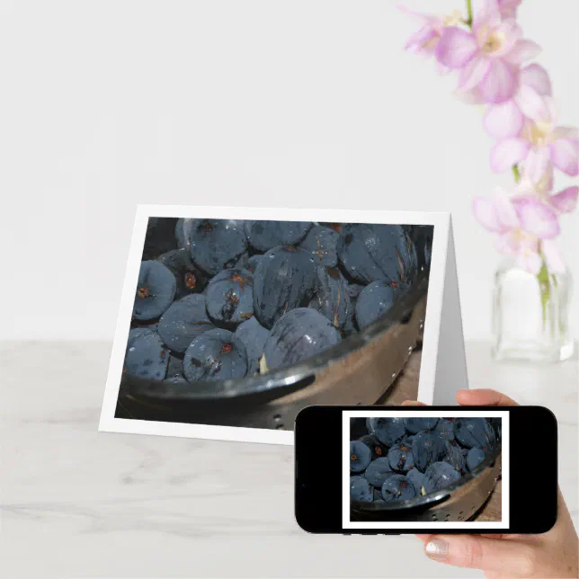 Fig Fruit in Colander Card | Zazzle