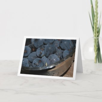 Fig Fruit in Colander Card | Zazzle