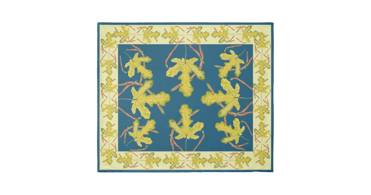 Fig Leaves on a King Size Duvet Cover | Zazzle