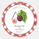 Fig Preserve Gingham Jam. Jar Classic Round Sticker | Zazzle