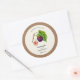 Fig Preserve Jam Jar with Kraft paper border Classic Round Sticker | Zazzle
