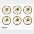 Fig Preserve Jam Jar with Kraft paper border Classic Round Sticker | Zazzle