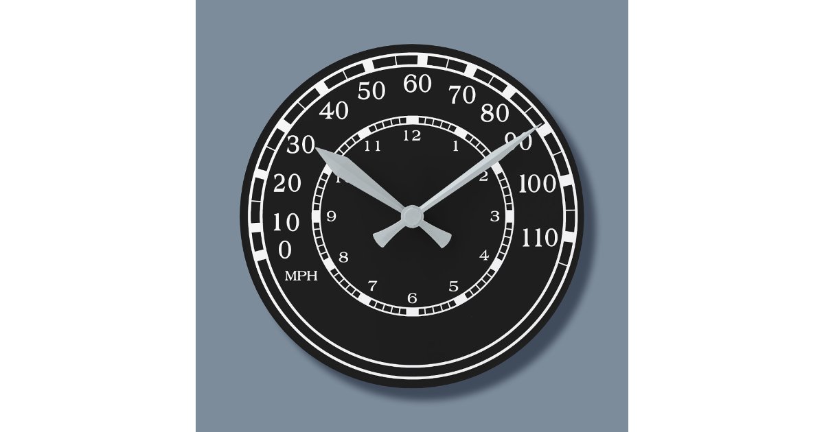 Figarations Classic Car Rev Counter Garage Clock | Zazzle