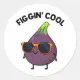 Figgin Cool Funny Fig Food Pun Classic Round Sticker | Zazzle