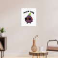 Figgin Cool Funny Fig Food Pun Poster | Zazzle