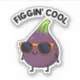 Figgin Cool Funny Fig Food Pun Sticker | Zazzle