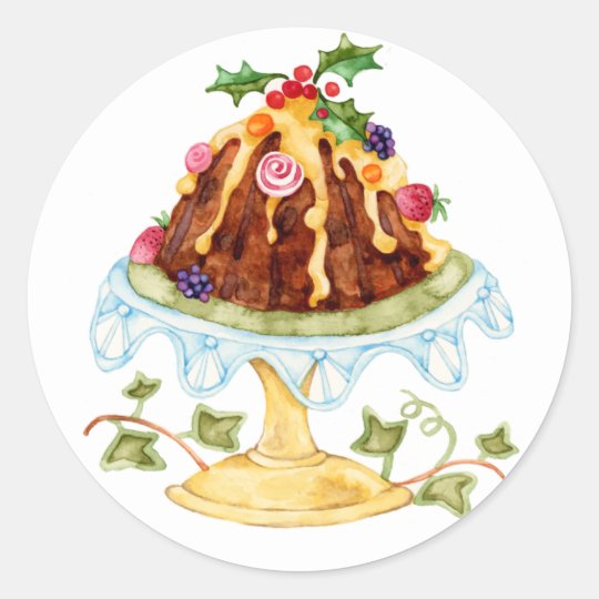 Figgy Pudding Classic Round Sticker | Zazzle.com