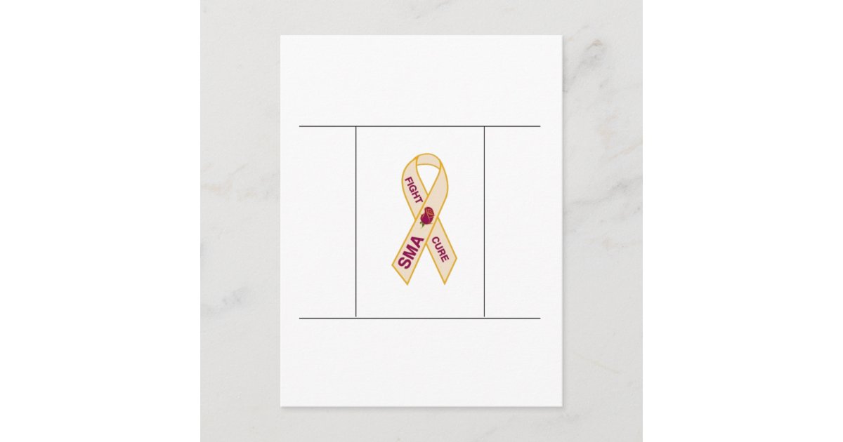 Fight Cure SMA - Ribbon Postcard | Zazzle